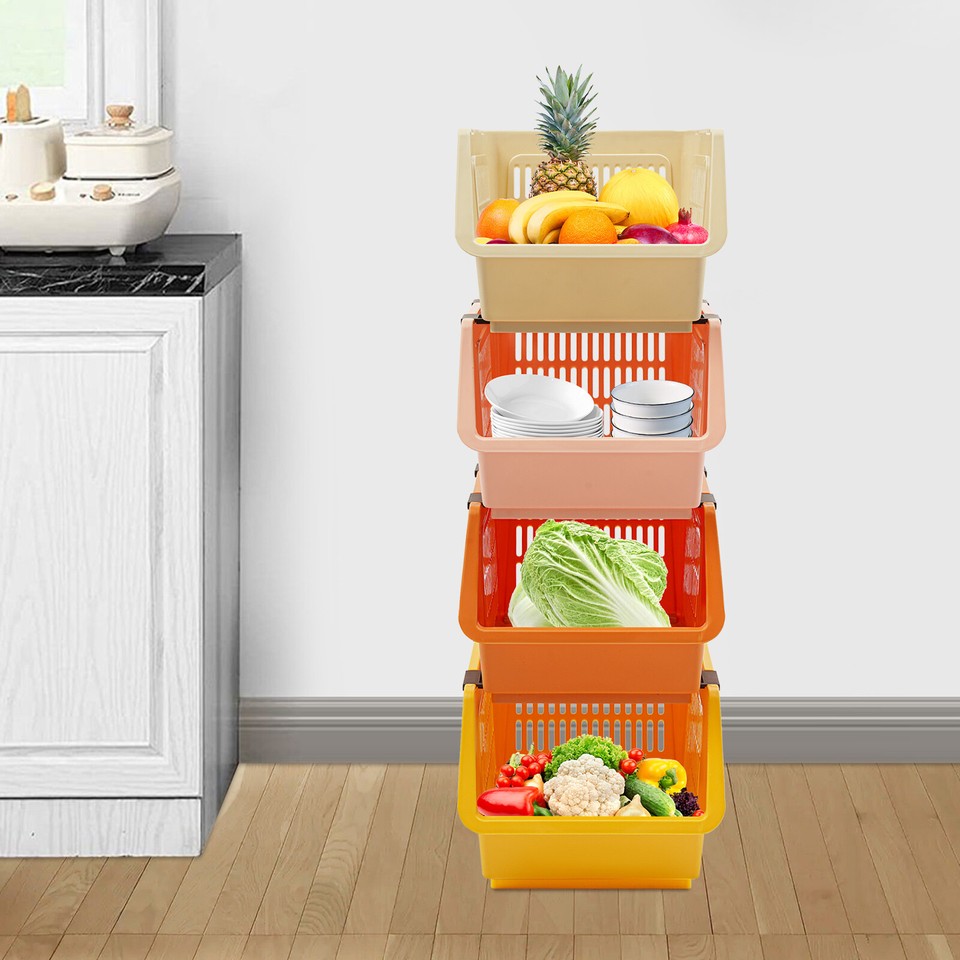 Stackable Storage Bins-Easy-Access Storage, Wide Front Opening, Stack ...