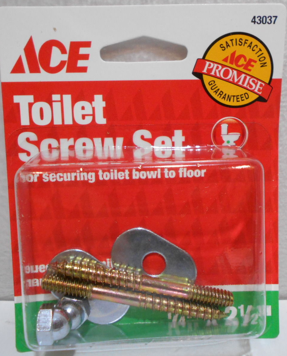 Lot of 3 Kits Toilet Screw Set Mounting Bowl to Floor Mount 1/4" x 2 1/ ...