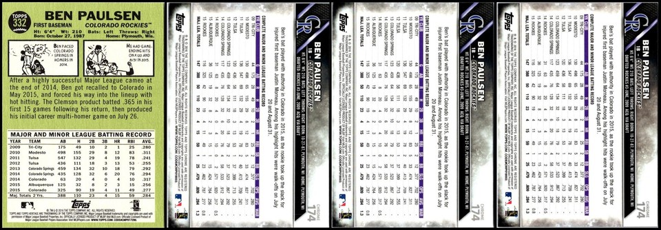 2016 Ben Paulsen (4) Card Lot - EXCLUSIVE – BE AMONG THE FIRST TO OWN IT! | eBay