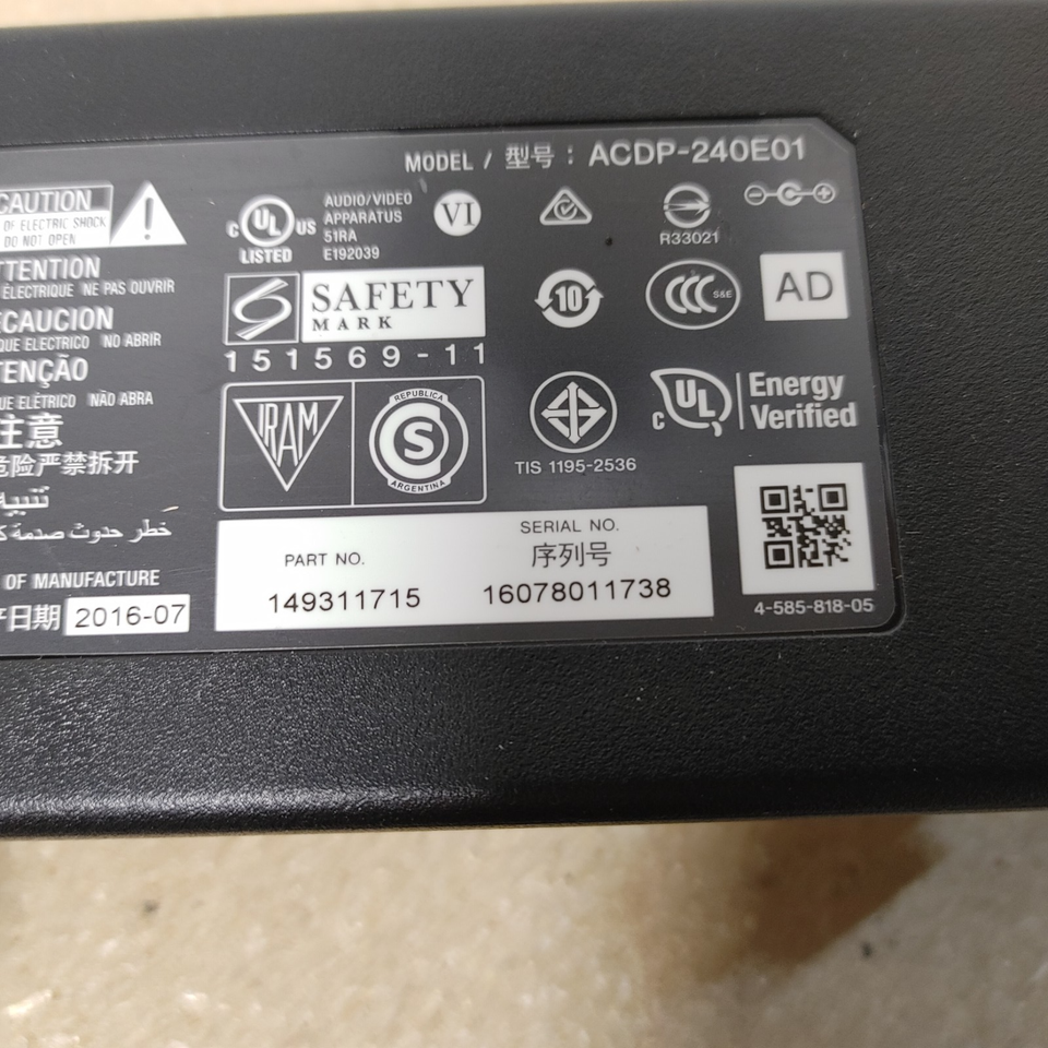 Sony ACDP-240E01 24V 9.4A AC Adapter Charger 225W Power Supply | eBay