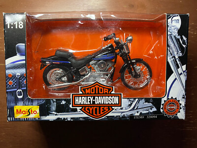 Maisto 1:18 Scale Harley Davidson Diecast Black Die Cast Motorcycle | eBay