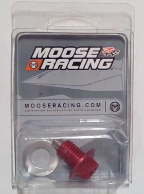 NEW Moose Racing Magnetic Oil Drain Plug Zip-Ty Red 12 x 1.50 x 21mm ...
