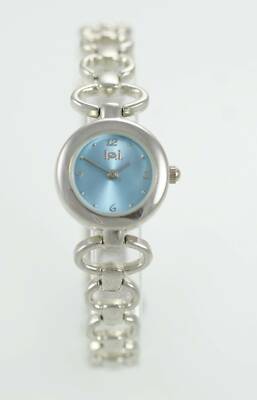 LEI Watch Womens Stainless Steel Silver Easy Read Water Resistant Blue ...