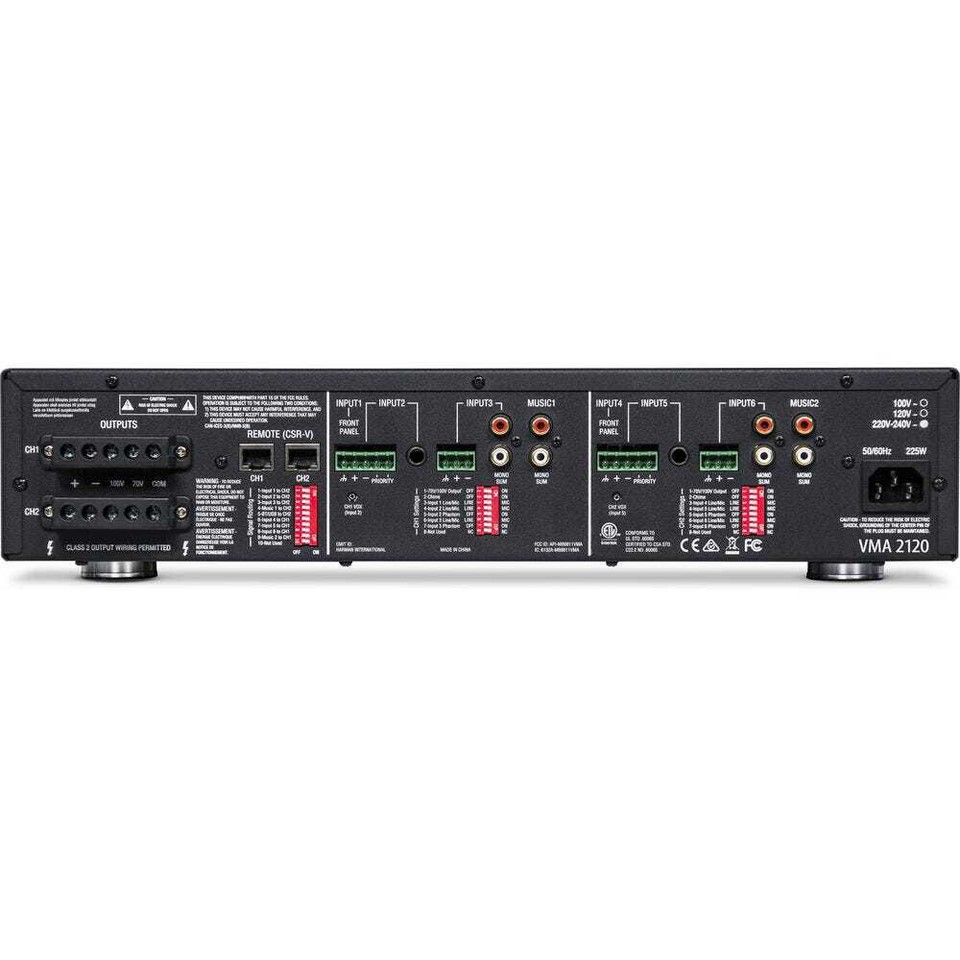 JBL VMA2120 Commercial Series 120W Bluetooth-Enabled Mixer/Amplifier ...