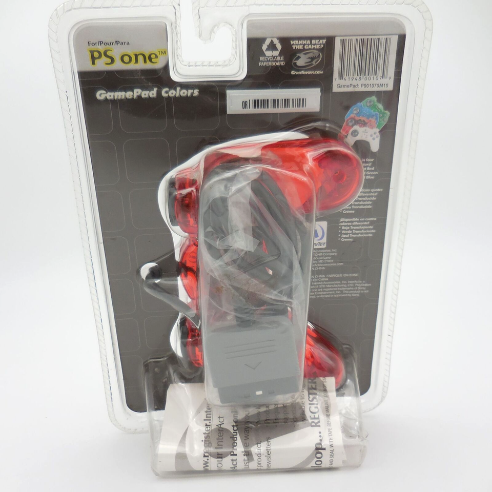 PlayStation GAMEPAD COLOR WIRED CONTROLLER Clear Red By InterAct ...