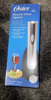 Oster Electric Wine Opener Kitchen Gadget Appliance Tool Automatic Cork ...