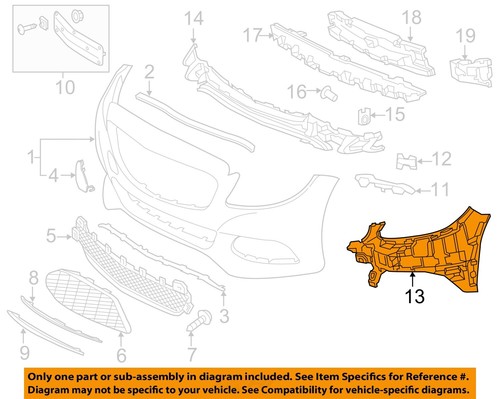 MERCEDES OEM 15-18 C300 Front Bumper-Side Mount Right 2058850665 | eBay