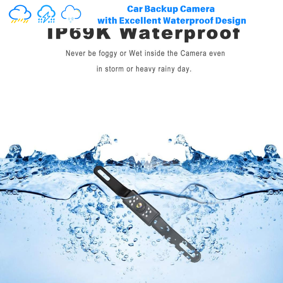 CMOS Car Rear View Backup Camera Reverse Camera 8 LED HD Night Vision ...