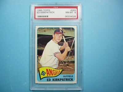 1965 TOPPS MLB BASEBALL CARD #393 ED KIRKPATRICK PSA 8 NM/MINT SHARP+ ...