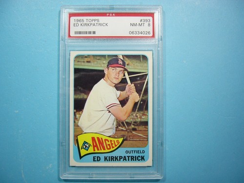 1965 TOPPS MLB BASEBALL CARD #393 ED KIRKPATRICK PSA 8 NM/MINT SHARP+ ...