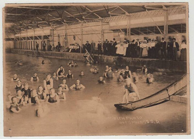 EARLY HOT SPRINGS SOUTH DAKOTA PLUNGE POOL - c. - 1910 | eBay