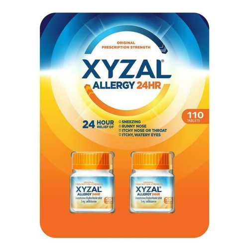 XYZAL Allergy Treatment Antihistamine Tablet, 5mg - TOTAL 110 Count (2 ...