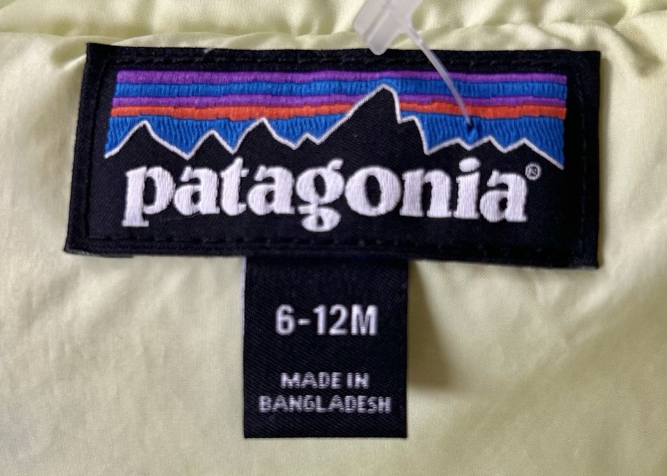 PATAGONIA 6-12M Blue/Yellow Down Puffer Jacket - VG | eBay