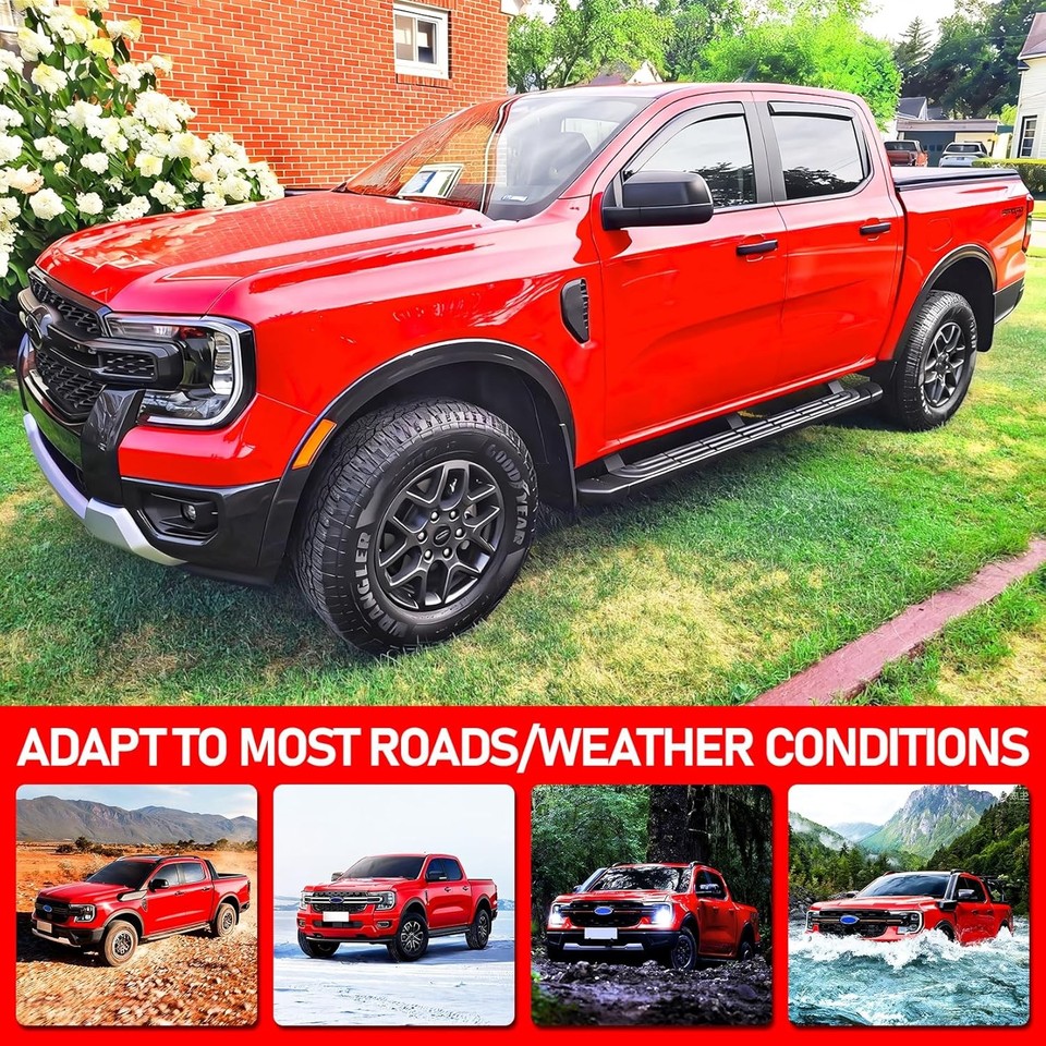 Mud Flaps for Ford Ranger 2024 2025,No Drilling Required Splash Guards ...