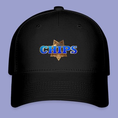 CHIPS Movie Badge Black Hat Twill Hat Baseball Cap Size S/M & L/XL | eBay