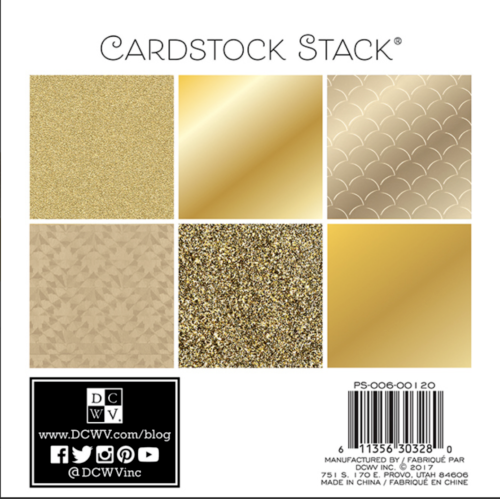 DCWV®️ MAT STACK - DCWV - 6 X 6 - SOLID GOLDS - FOIL (18 SHEETS) PS-006 ...