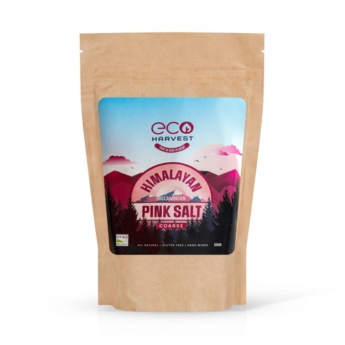 Eco Harvest® Sel de l'Himalaya rose gros 500 g/m² Pierre rose pure non ...