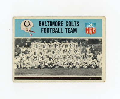 BALTIMORE COLTS Team Card 1966 Philadelphia #14 JOHNNY UNITAS RAYMOND ...