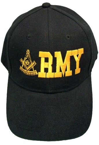 PAST Mason ARMY Baseball Cap Freemasons Black Masonic Hat Masons ...