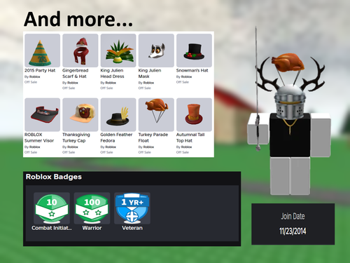 *OG 2014* Roblox Account (26 OFFSALES + 400 RAP + RARE BADGES) | eBay