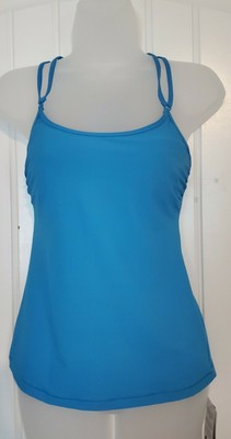 New Athleta Cloudbreak Ribbed Tankini TOP Size 36B/C- Seascape Blue ...