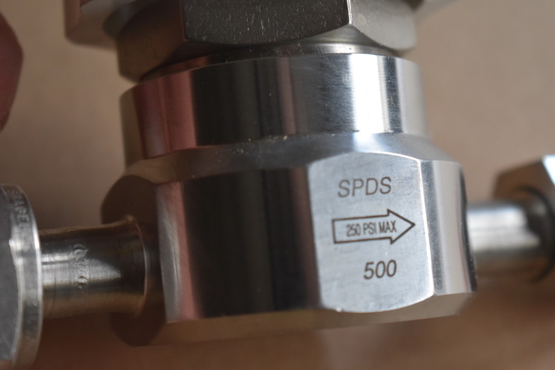 Diaphragm valve, Manual, 1/2" VCR, 250PSI, SPDS 500, Carten | eBay