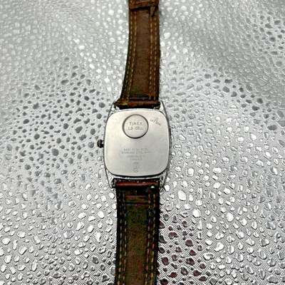 Vintage Timex Quartz Digital Analog Dial Watch T Cell Leather Band