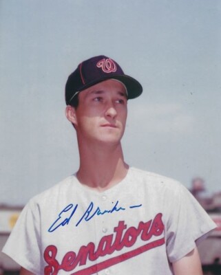 Signed 8x10 ED BRINKMAN Washington Senators Autographed photo - COA | eBay