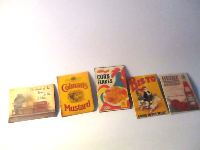 5 DOLLS HOUSE MINIATURE POSTERS ADVERTISING | eBay UK