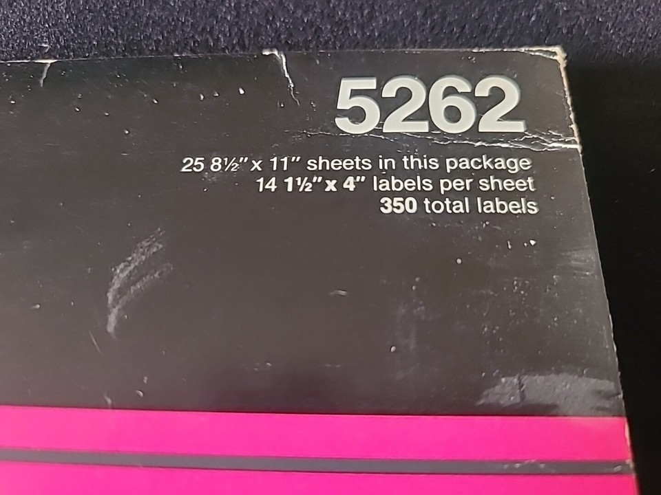 Avery #5262 Address Labels For Laser Printers, 19 Sheets of 25 Free ...