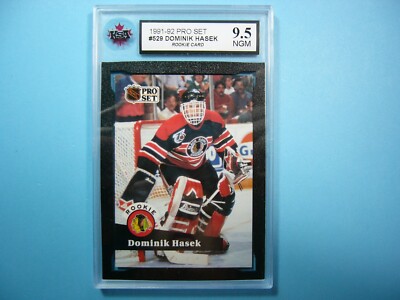 1991/92 PRO SET NHL HOCKEY CARD #529 DOMINIK HASEK ROOKIE RC KSA 9.5 ...