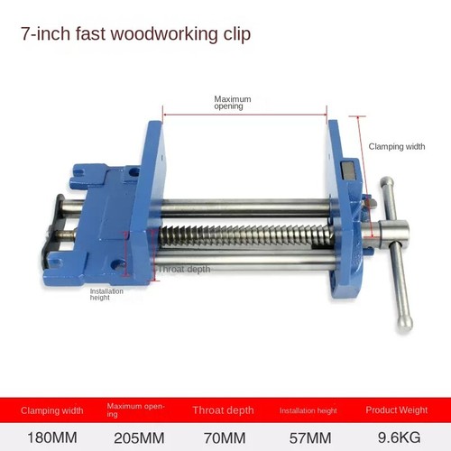 Woodworking Bench Vise Vise Wooden Vise Guide Rod with Lever Quick ...