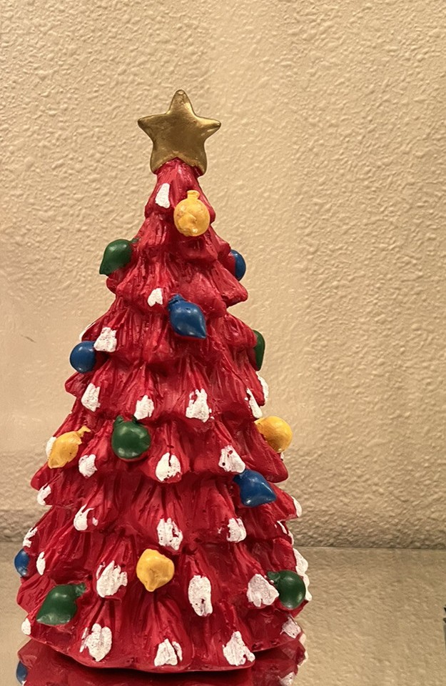 Ashland Christmas Tree Statue Red Resin Christmas Tree Statue Cute ...