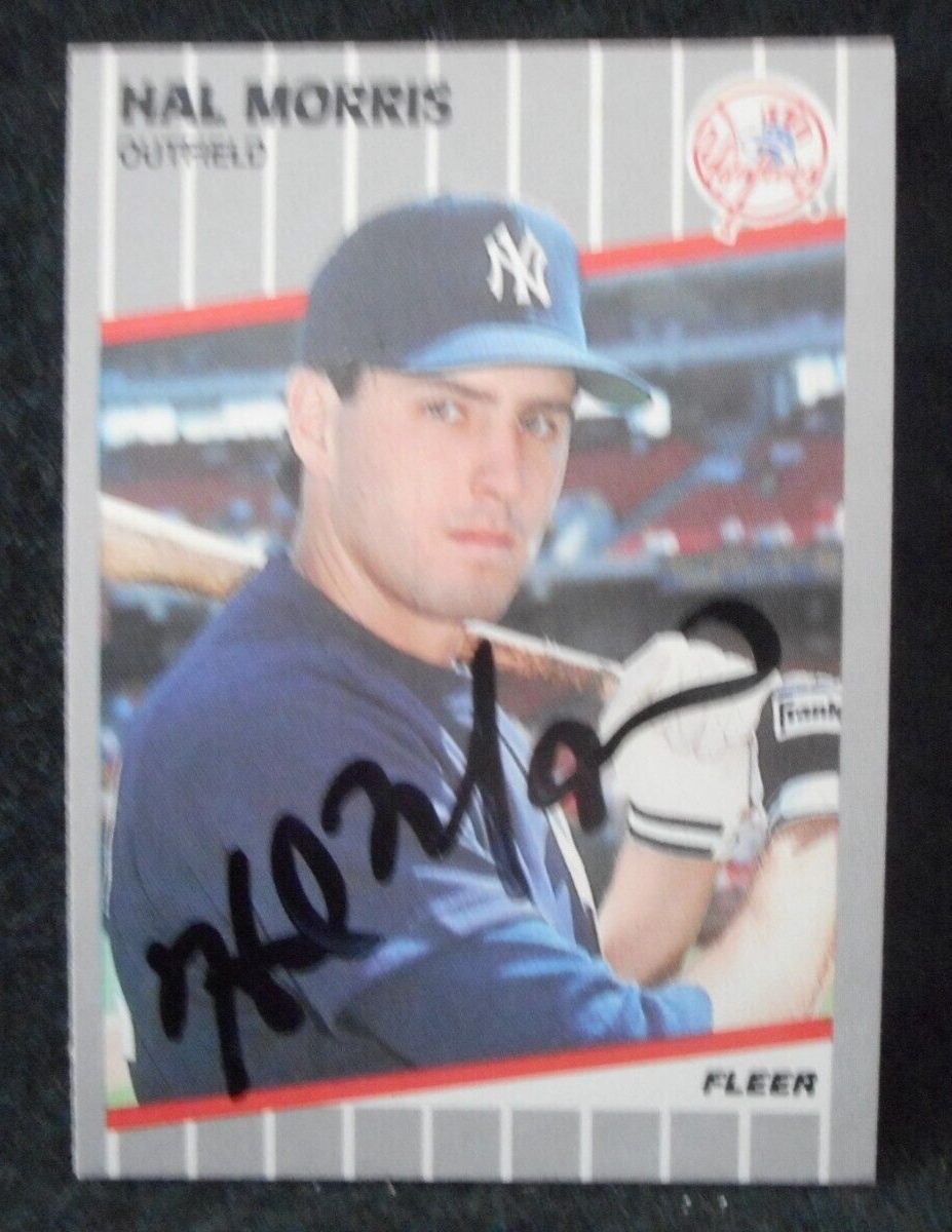 1989 Hal Morris Fleer card #260 In-Person AUTOGRAPH.....New York ...
