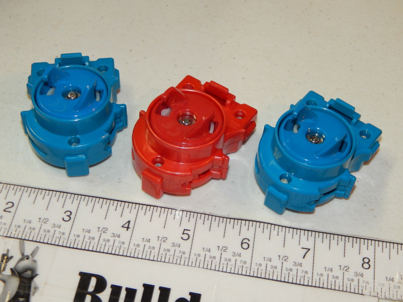Lot of 3 Beyblade Spinners Only NO BEYBLADES Tomy Red Blue Libra | eBay