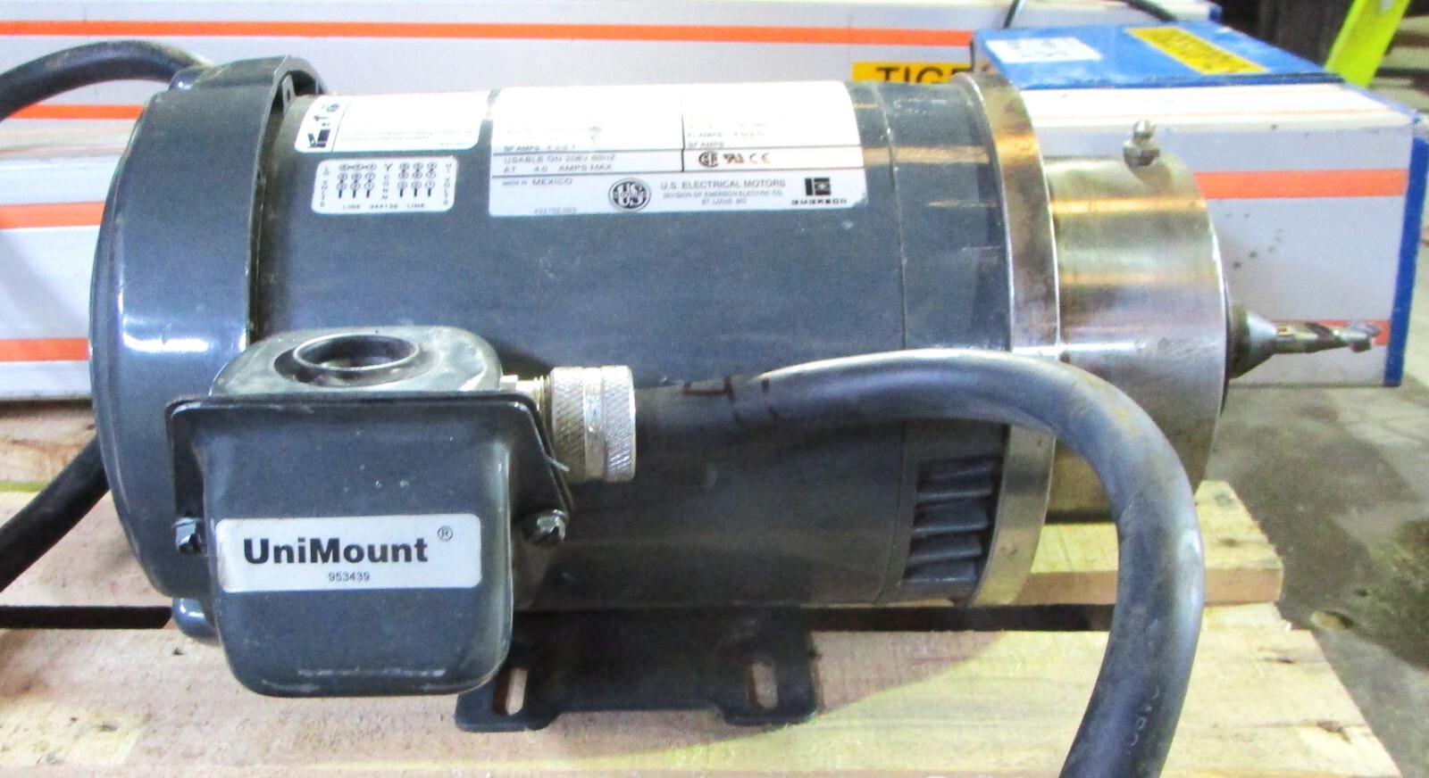 US Electrical Motors U1S2AFC Mod# F016 1hp 3ph 60hz 1750rpm 208-230 ...