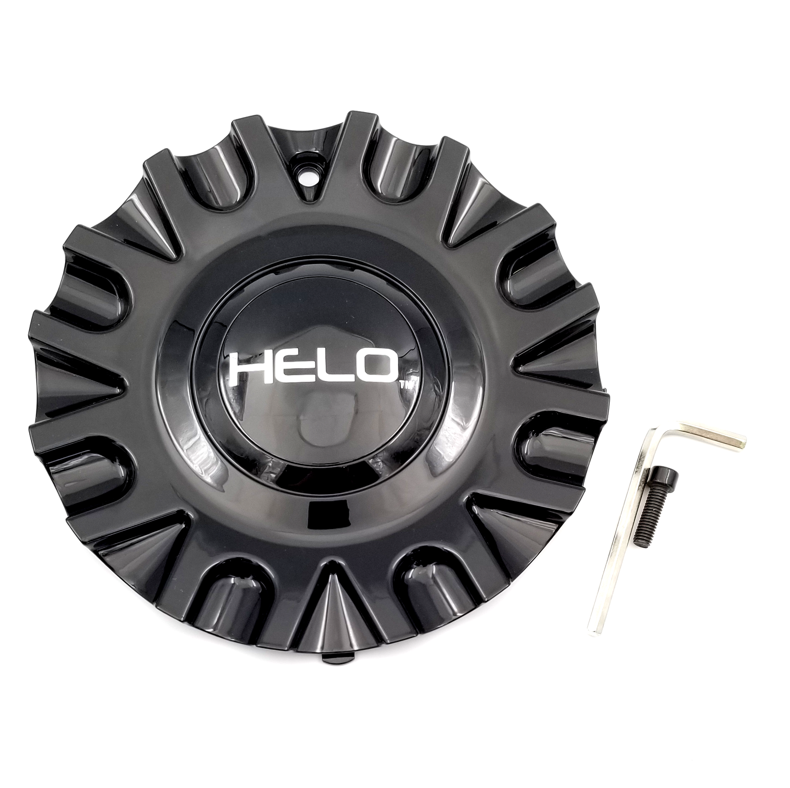 Helo Gloss Black Bolt On Center Cap fits HE913 Style Wheels Part ...