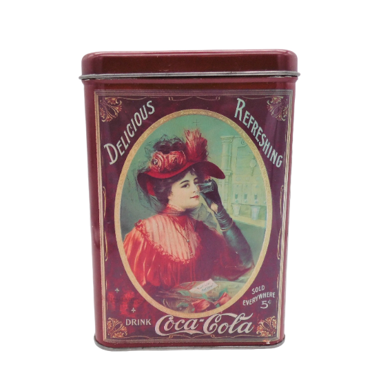 Coca Cola Vintage Large Tin Box1985 Tin Lady Victorian Vintage Copper ...
