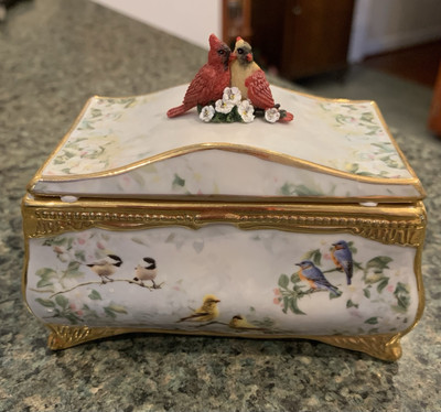 Songbird Serenade Bradford Exchange Porcelain Music Trinket Box Limited ...