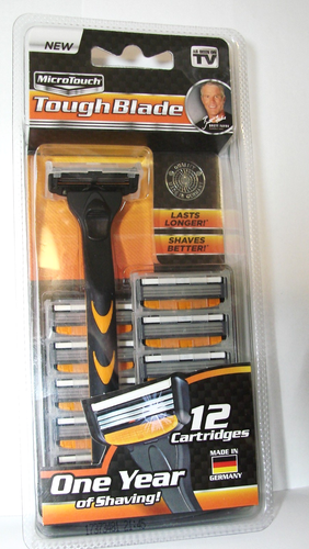 12 Cartridges MicroTouch3 Tough Blade Razor Germany TV Brett Favre ...