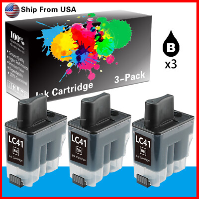 3PK LC-41 LC41 Black Ink Cartridge for MFC-210C MFC-215C MFC-5440CN ...