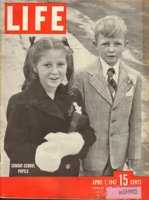 LIFE April 7,1947 Sunday-School Pupils / Coal Mine Explosion / Hiller ...