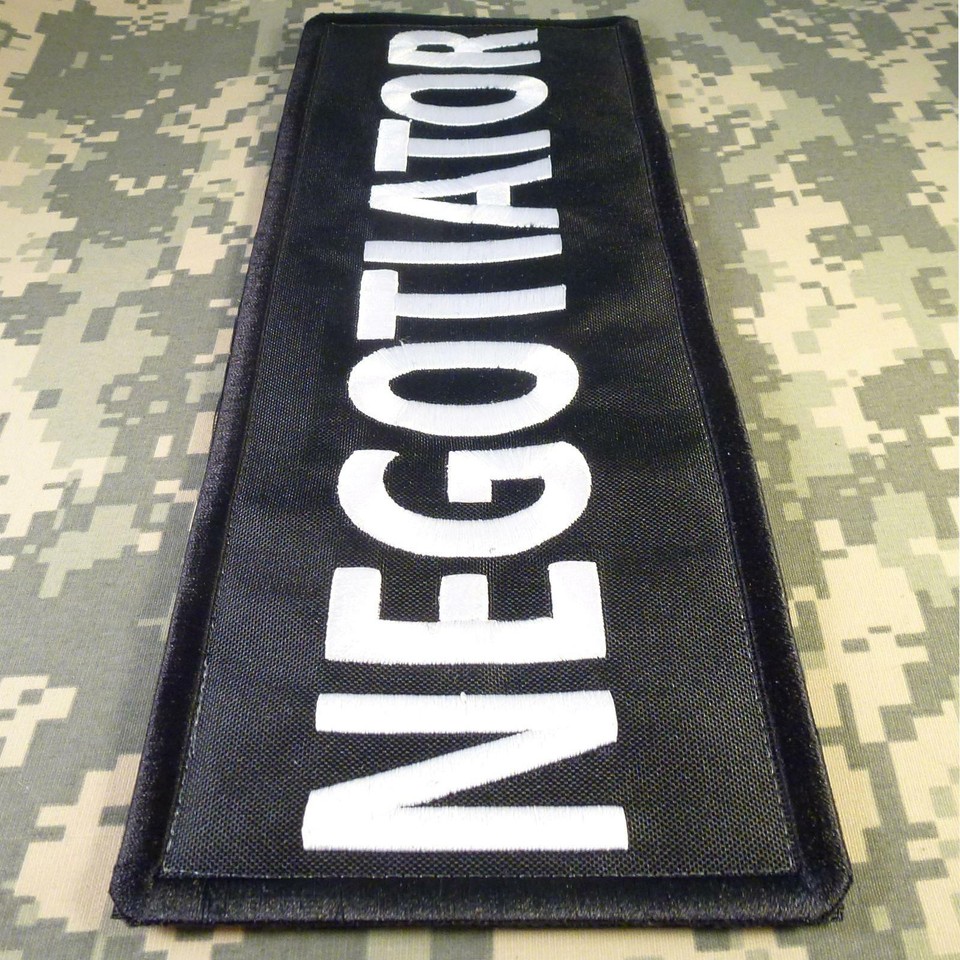 NEGOTIATOR big XL 10x4 inch embroidered SWAT tactical touch fastener ...