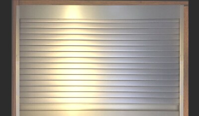 Aluminum Tambour Door, Stainless Steel or Natural Aluminum Color, 24"w ...