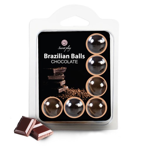Secret Play 6 Chocolate Scent Brazilian Balls Sexual Lubricant Massage ...