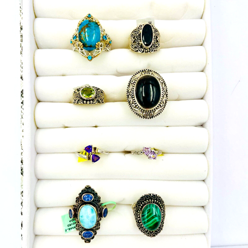 JTV QVC SHOPLC VTG NWT Sterling Silver Rings 925 Assorted Natural ...