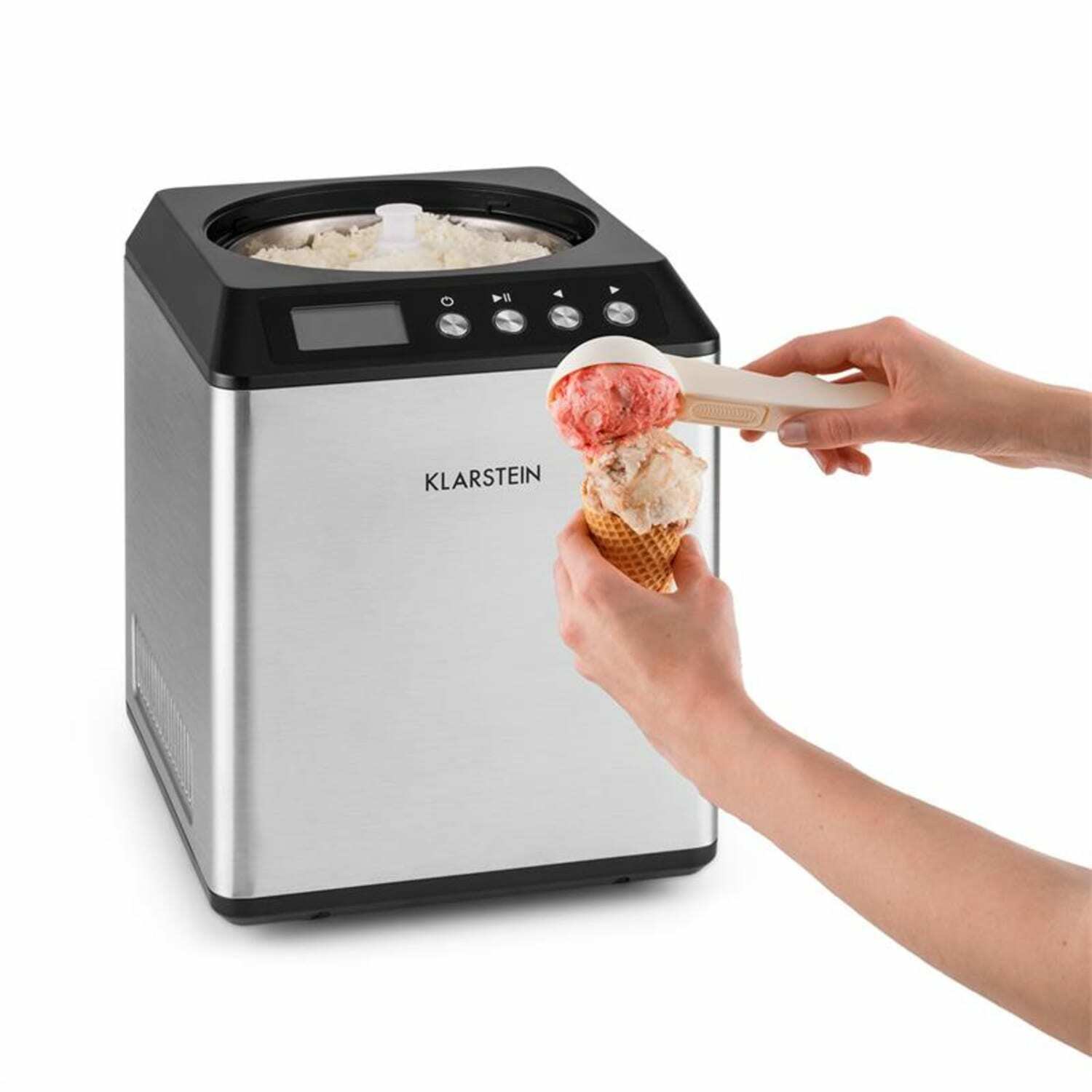Ice Cream Maker Machine Kitchen Commercial 180W sorbet Yoghurt Party ...