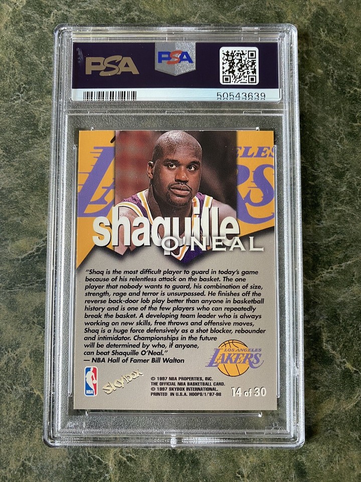 1997 NBA Hoops Talk-in Hoops Shaquille O'neal #14 PSA 8 | eBay