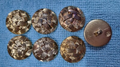 vintage metal gold basket weave pattern buttons | eBay UK