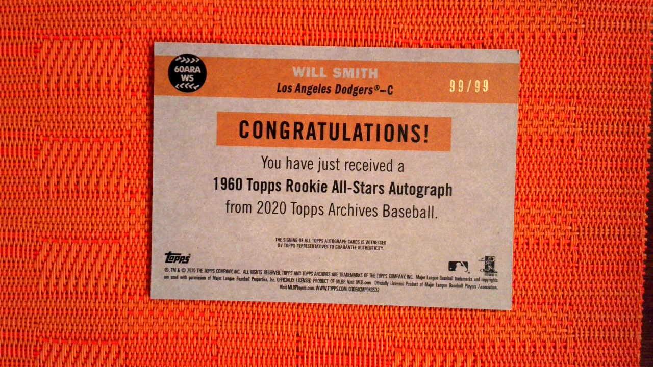 2020 Topps Archives - 1960 All-Star Rookie Autographs Silver #60ARA-WS ...